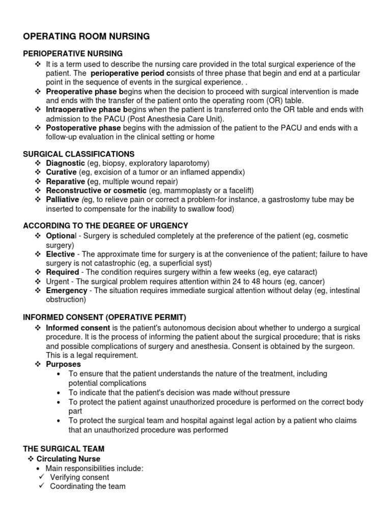 Peri Operative Lecture | PDF | Anesthesia | Surgery