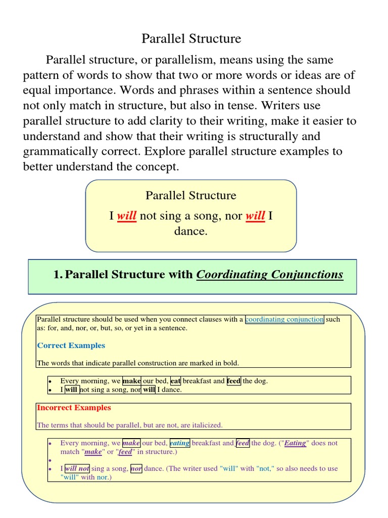 Parallel Structure | PDF