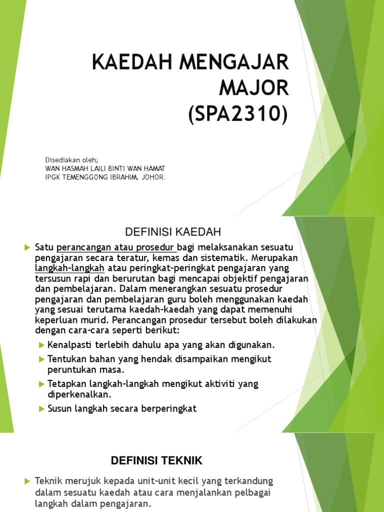 Kaedah Pengajaran | PDF