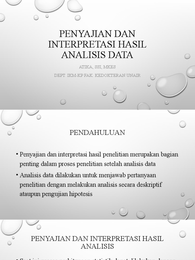 Penyajian Dan Interpretasi Hasil | PDF