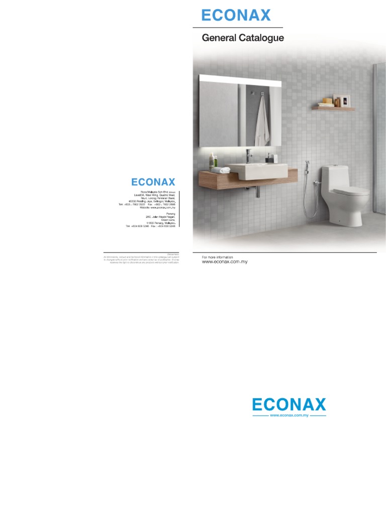 Econax General Catalogue | PDF | Tap (Valve) | Plumbing