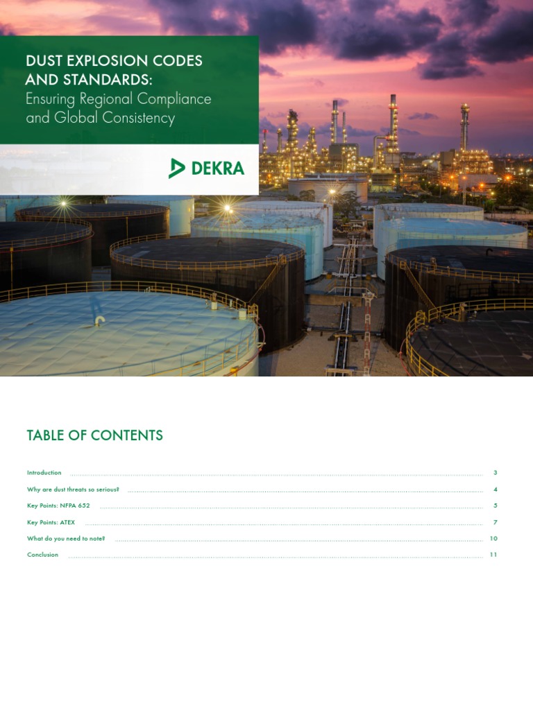 Dekra Ebook Dust Explosion Codes and Standards | PDF