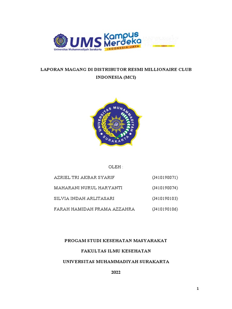 Laporan Magang Mci-1 | PDF