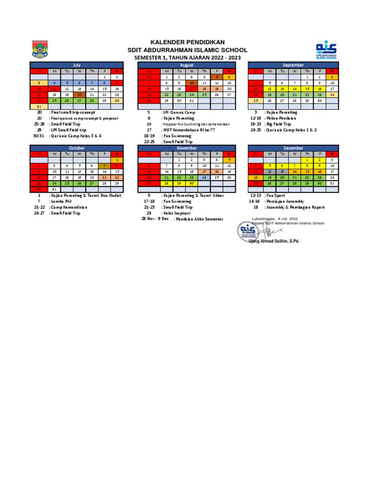 Kaldik AIS 2022-2023 | PDF | Quran | Islam