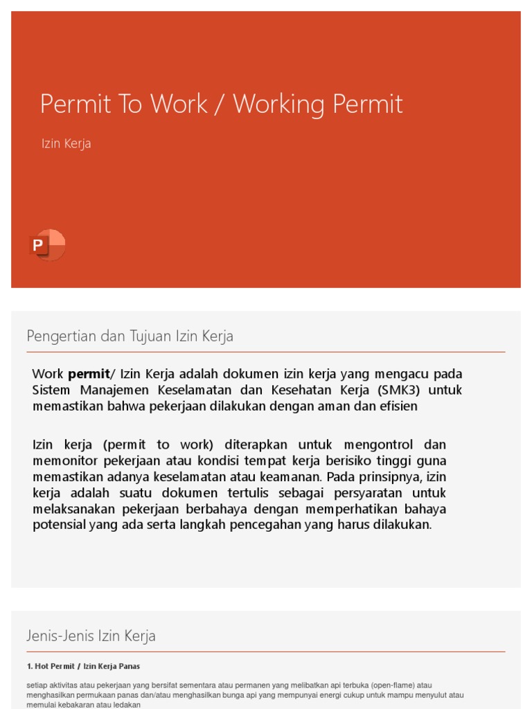 Permit To Work | PDF