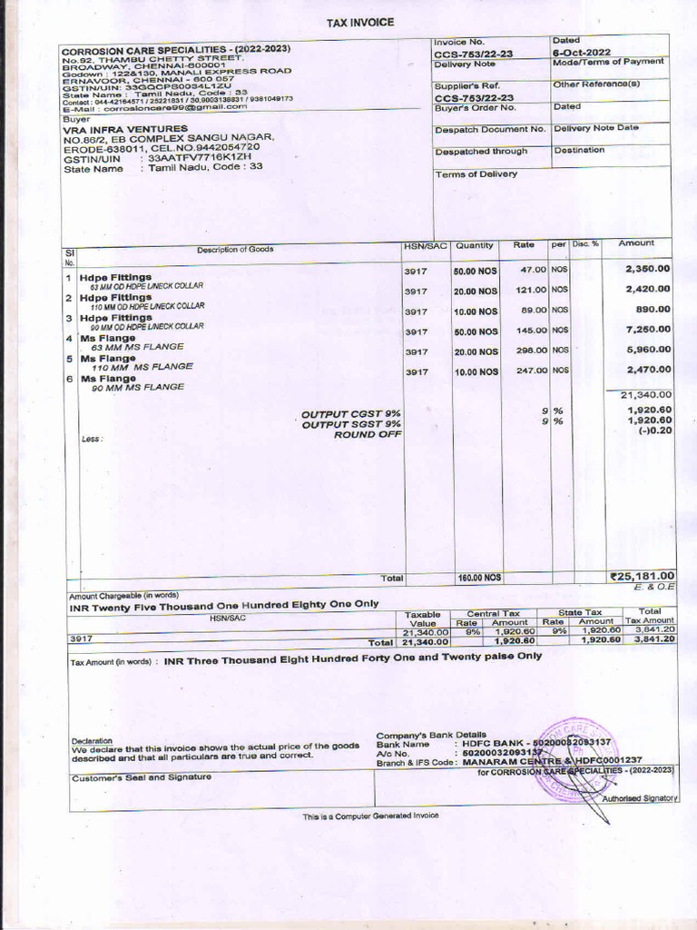 Vra Infra-Bill | PDF