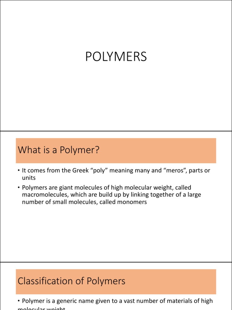 Everything You Need to Know About Polymers | PDF | Polymers | Plastic