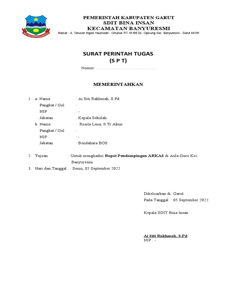 SPPD Transport Rapat Sekolah Rapat Pendampingan Arkas | PDF