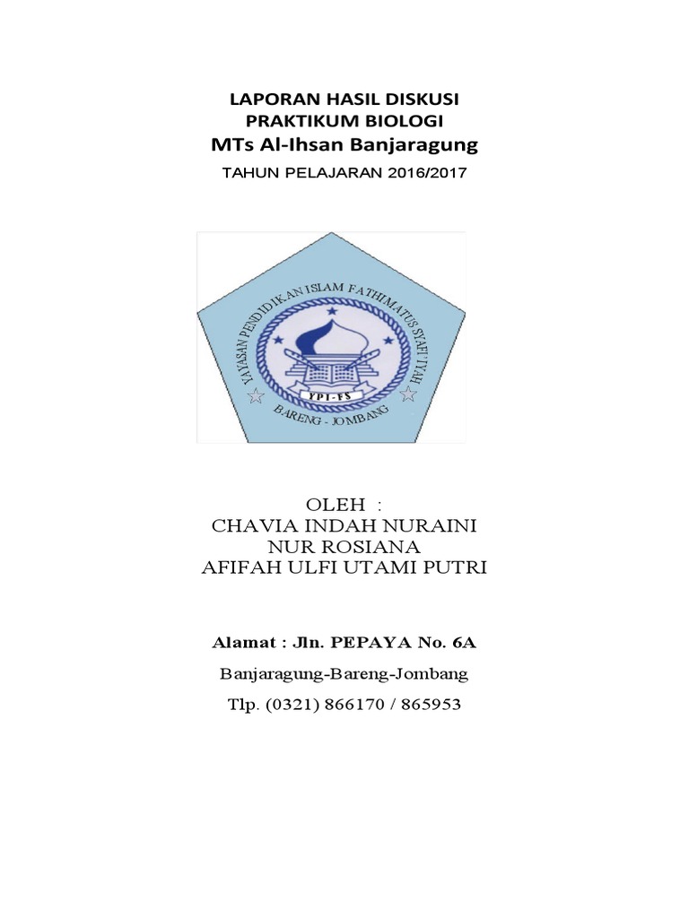 Contoh Format Laporan Praktikum Biologi | PDF