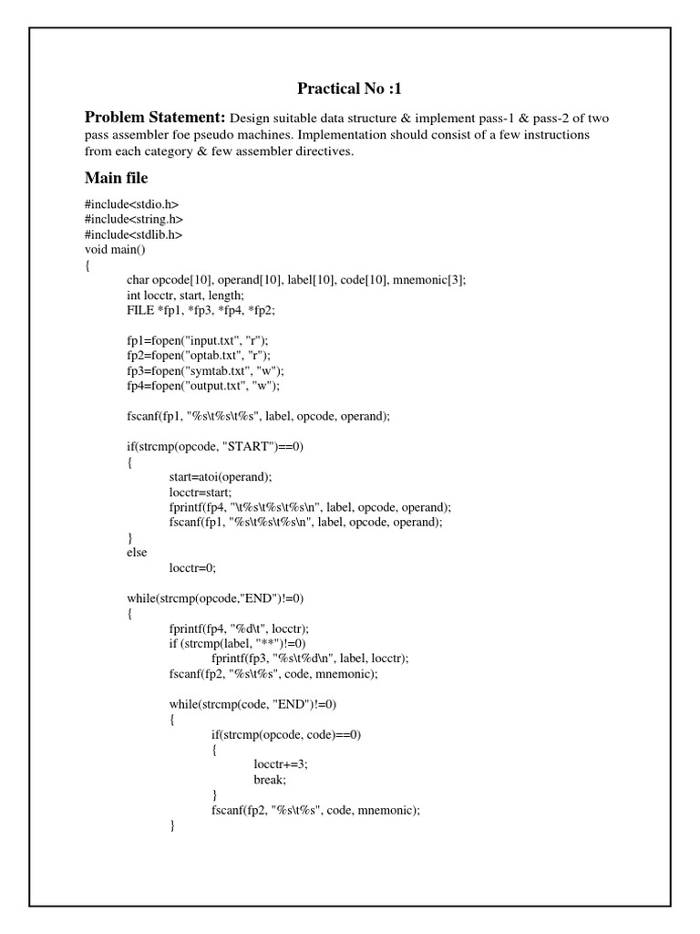 Spos-1 Sbpcoe | PDF | Assembly Language | Computer Science Spos-1 Sbpcoe | PDF | Assembly Language | Computer Science