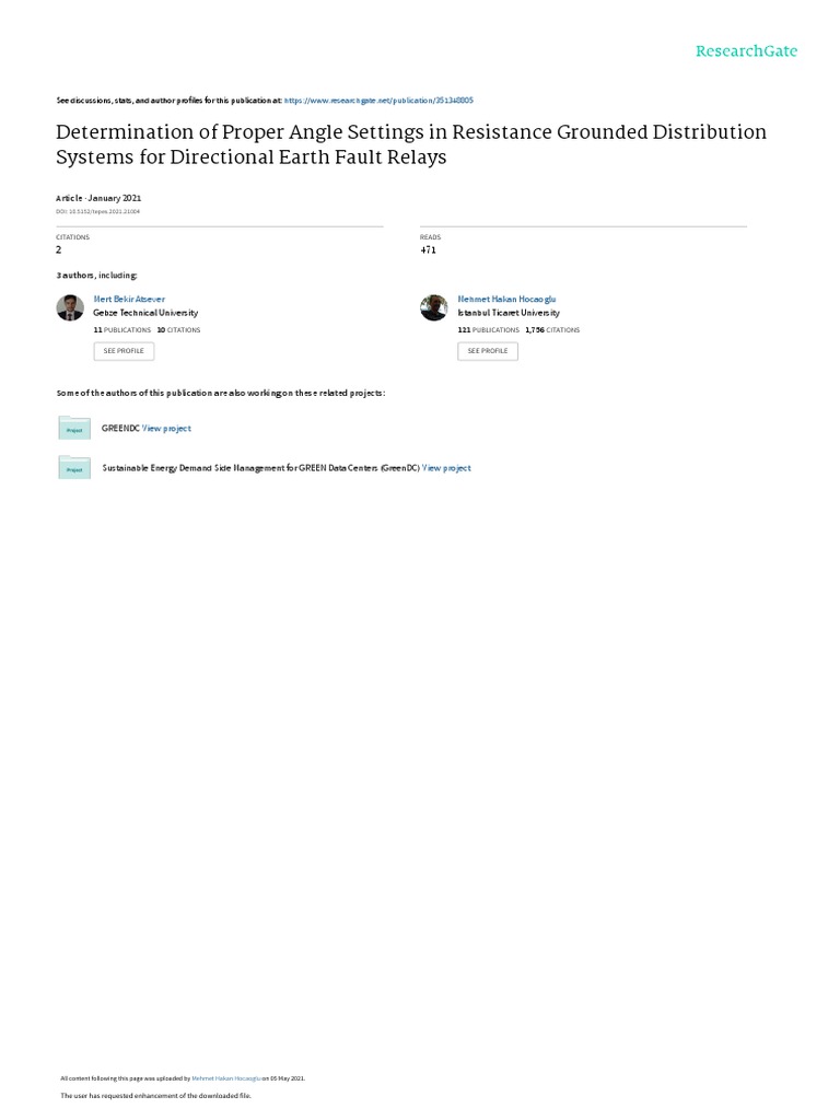 Angle Setting For Directional Relay | PDF