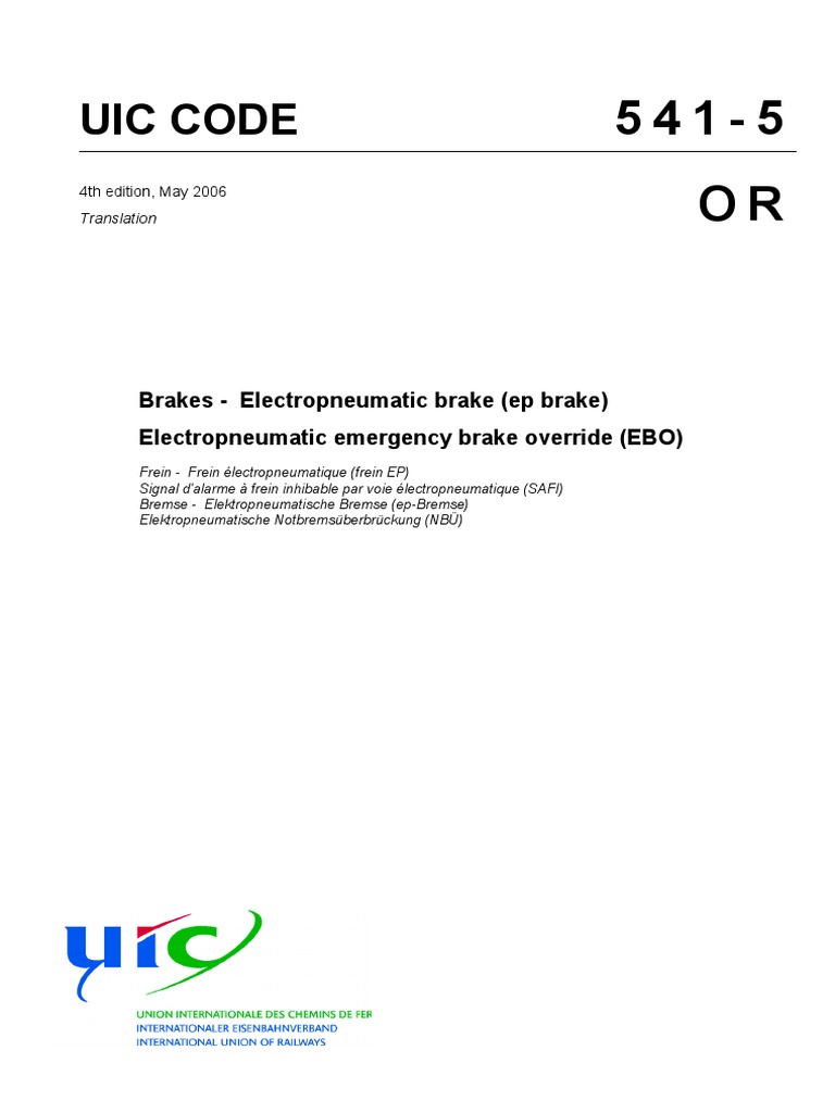 UIC 541-5, Wyd. 4, V 2006 - Ang | PDF