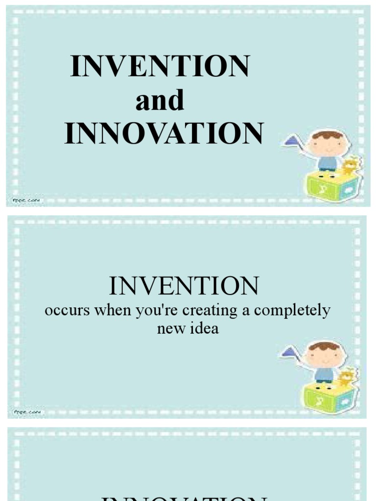 Invention and Innovations | PDF | Innovation | Invention