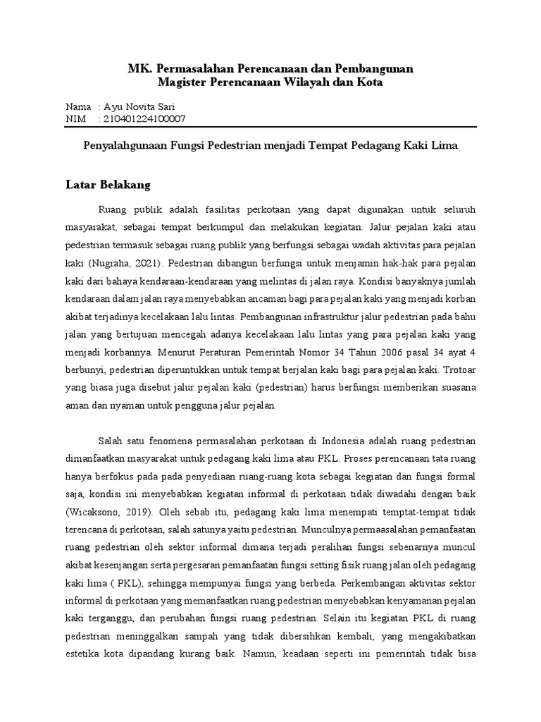 Penyalahgunaan Fungsi Pedestrian | PDF | Seni