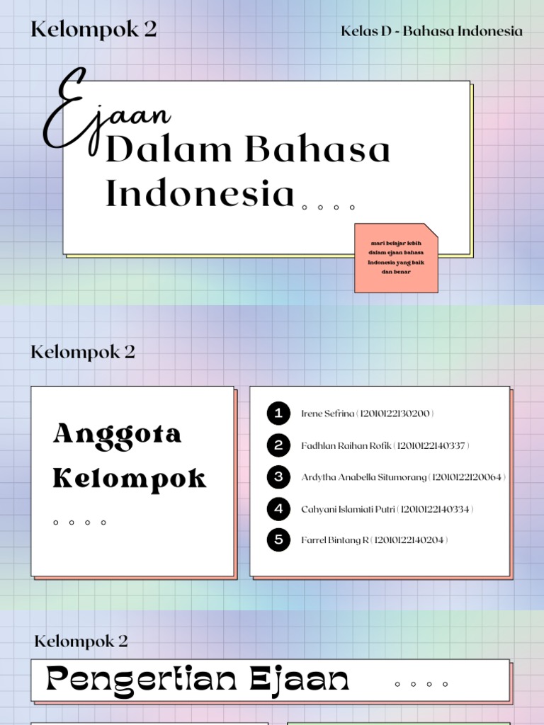 Kelompok 2 Maslah Ejaan Bahasa Indonesia | PDF