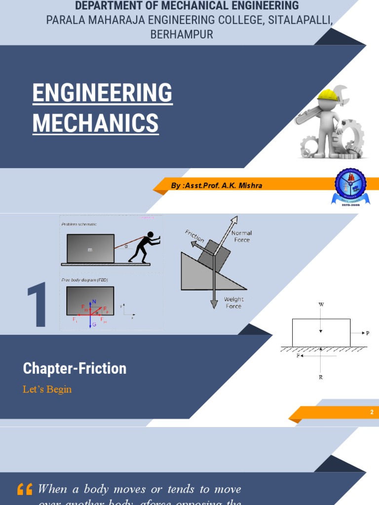 Engg. Mechanics Friction | PDF | Friction | Force