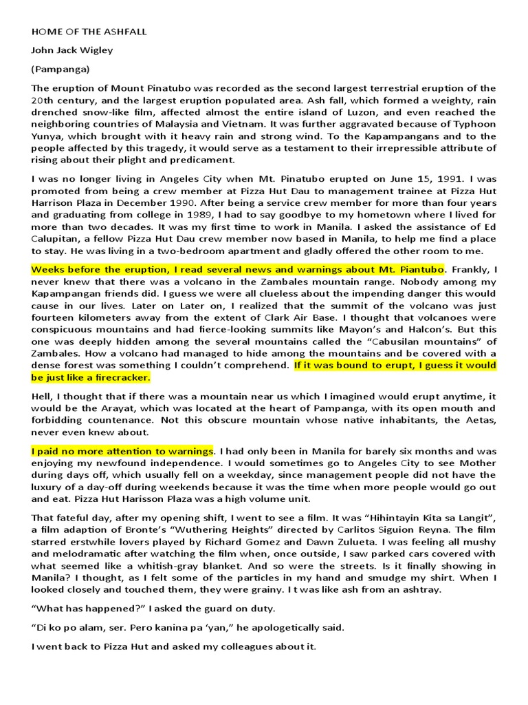 Home of The Ashfall | PDF