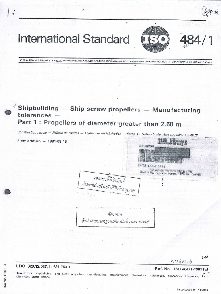 Iso 484.1 | PDF