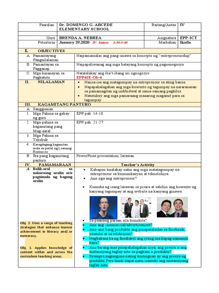 EPP ICT COT Observation | PDF