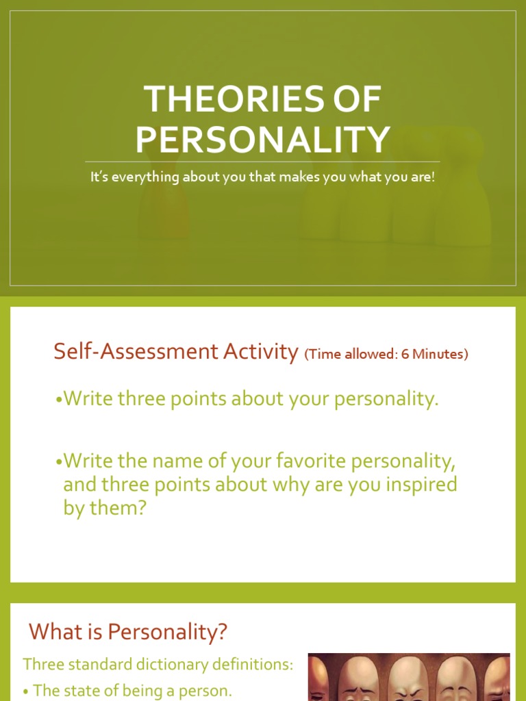 Theories of Personality | PDF | Id | Psychology