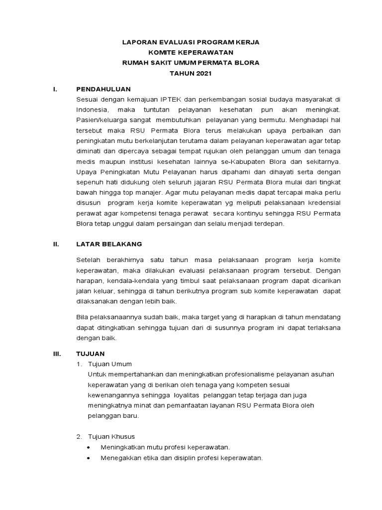 Laporan Evaluasi Program Kerja 2021 | PDF | Karier & Perkembangan | Pengelolaan Keuangan & Uang
