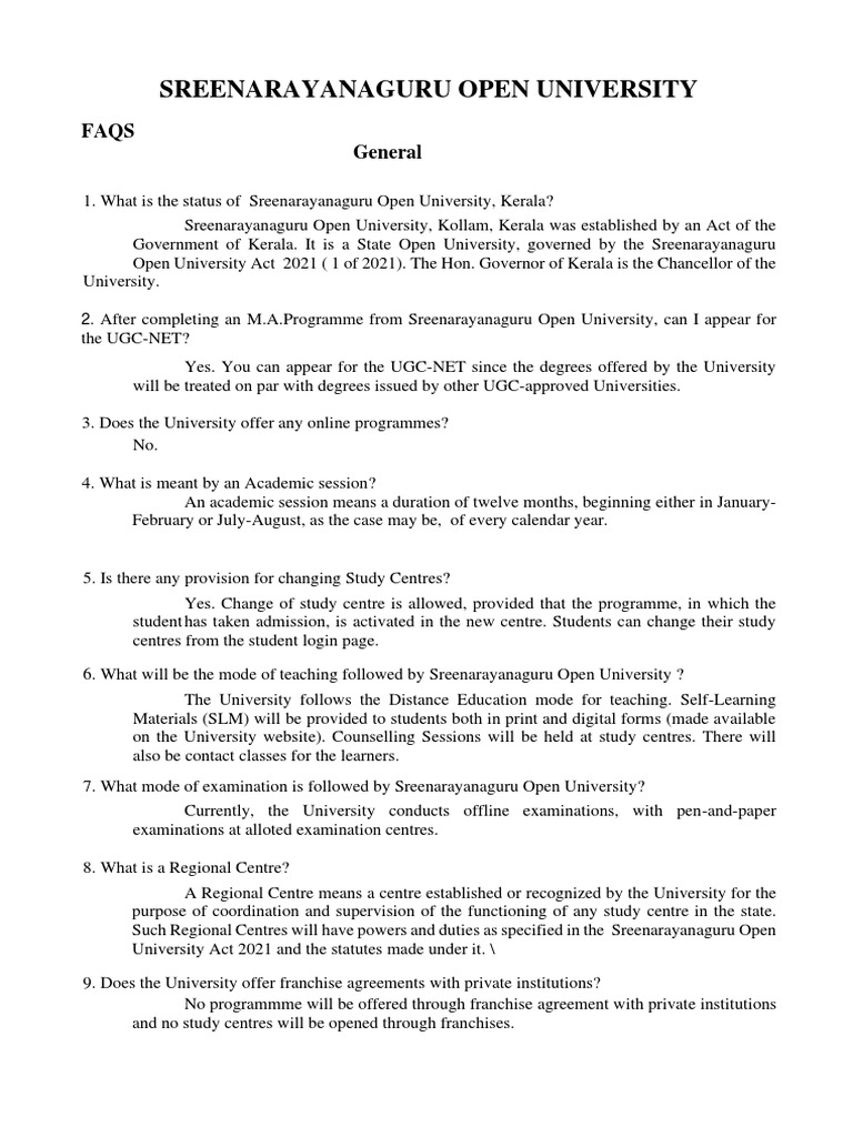 CIQA Frequently Asked Questions General | PDF | Distance Education | Educational Stages