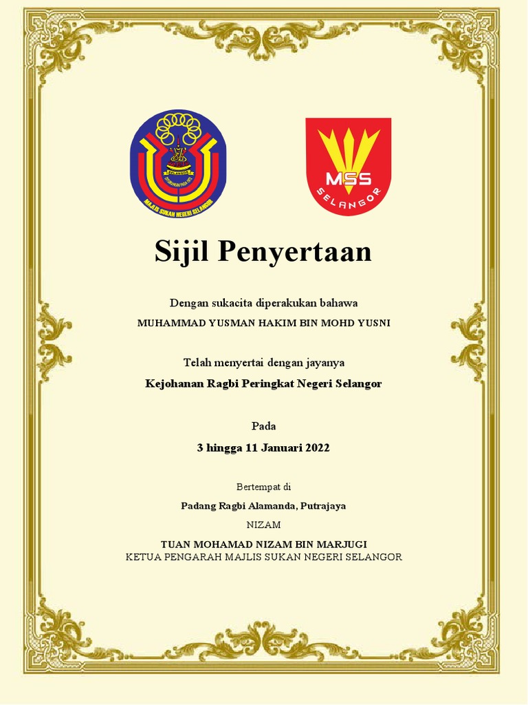 Sijil Penyertaan | PDF