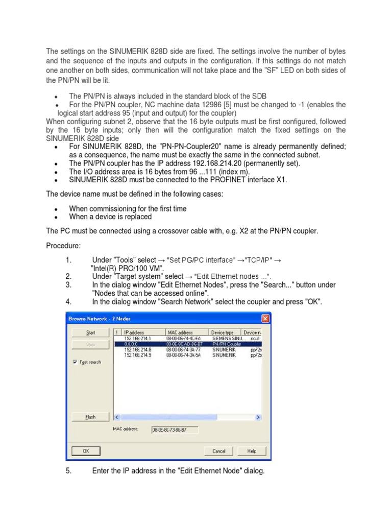 828D PN Coupling With CPU315 Set Up | PDF