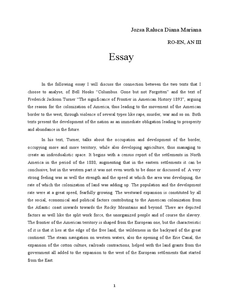 The Following Essay I Will Discuss The Connection Between The Text of Bell Hooks | PDF | The ...