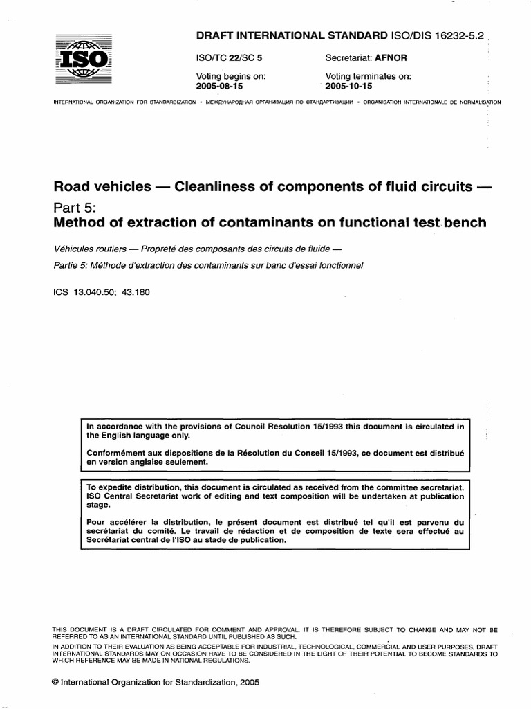 Iso Dis 16232-5 2005-08 en | PDF | International Organization For ...