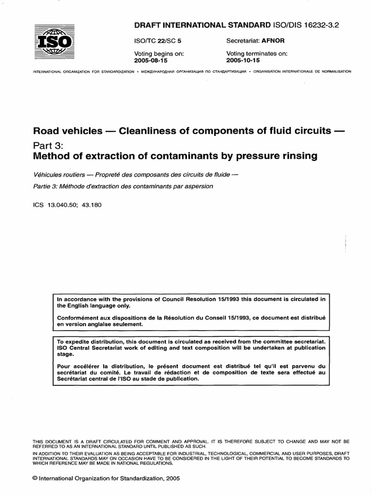 Iso Dis 16232-3 2005-08 en | PDF | International Organization For ...