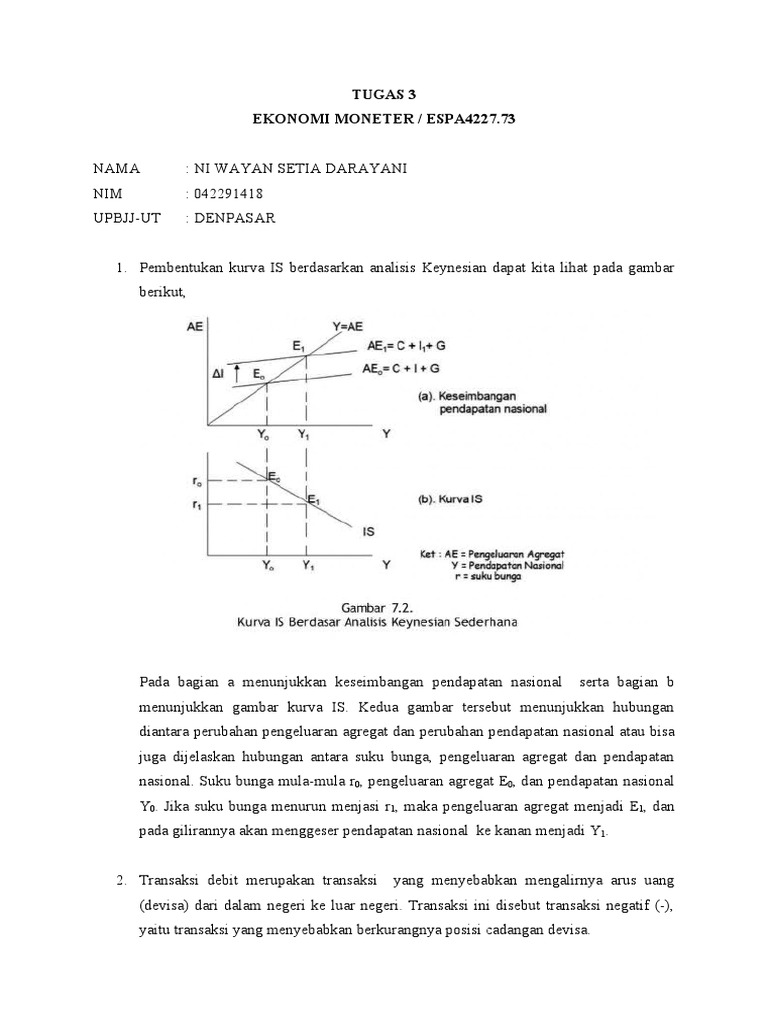 Tugas 3 Ekonomi Moneter | PDF