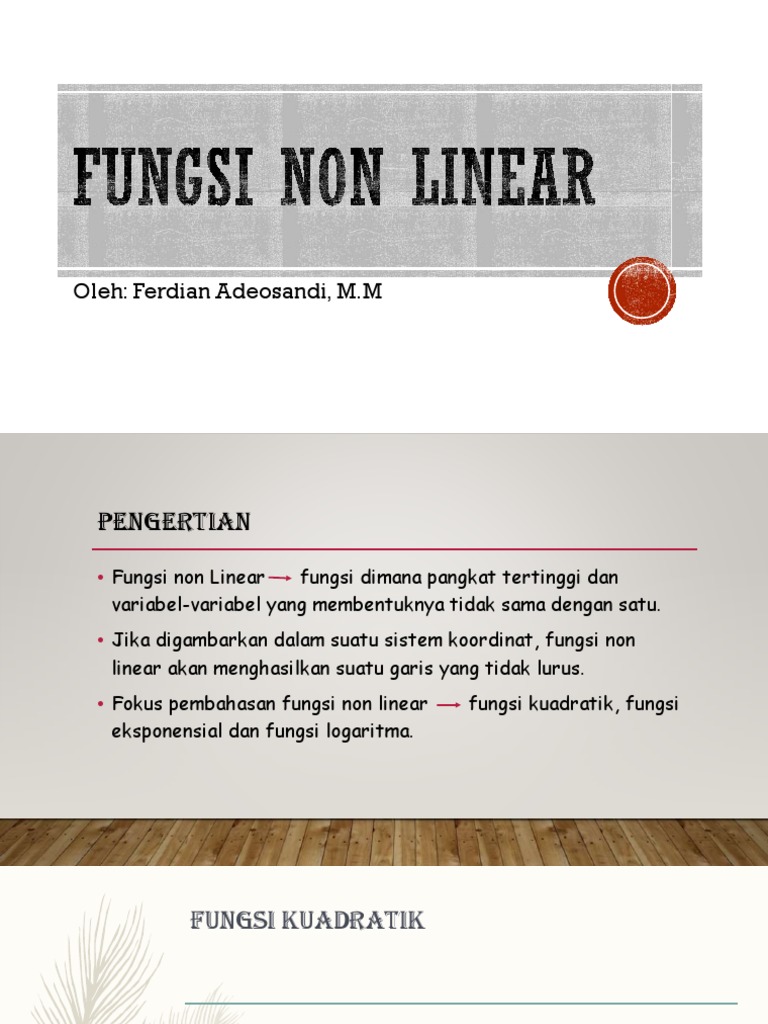 Fungsi Non Linear | PDF