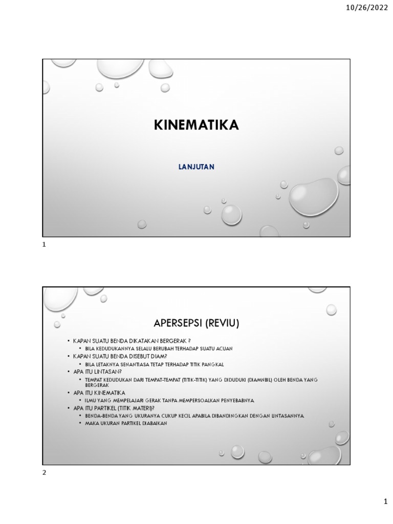 Kinematika | PDF