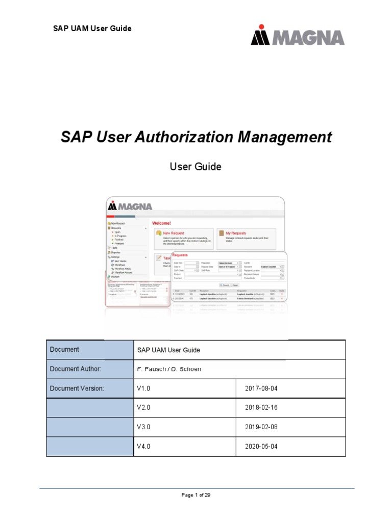 Sap Uam User Guide v4.0 | PDF