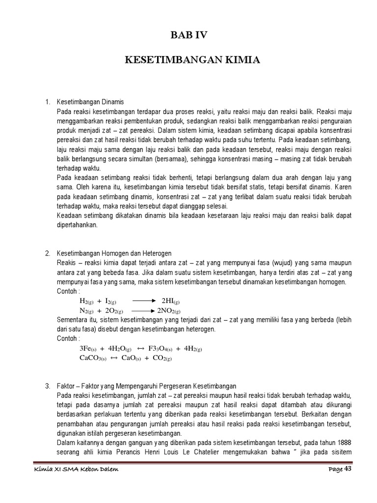 Kesetimbangan Kimia | PDF