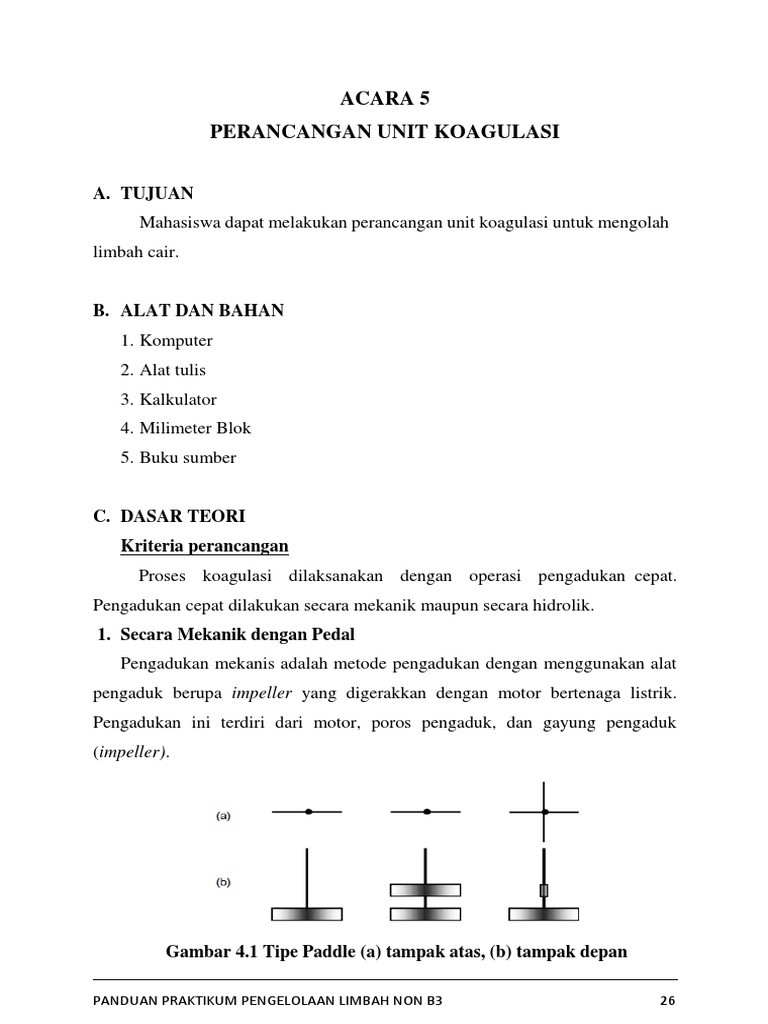 Acara 5 Perancangan Unit Koagulasi | PDF