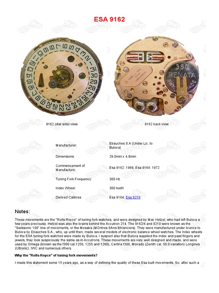 Esa 9162 | PDF | Watch | Mechanical Engineering