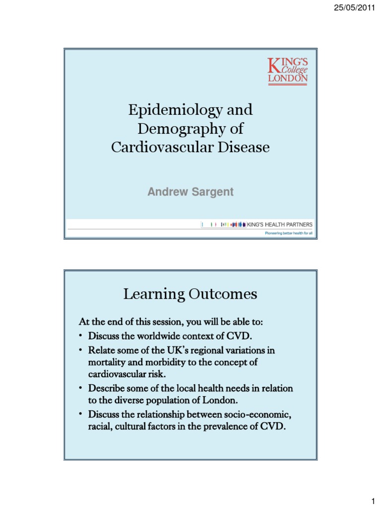 Cardiovascular Disease: Epidemiology Insights | PDF | Obesity ...
