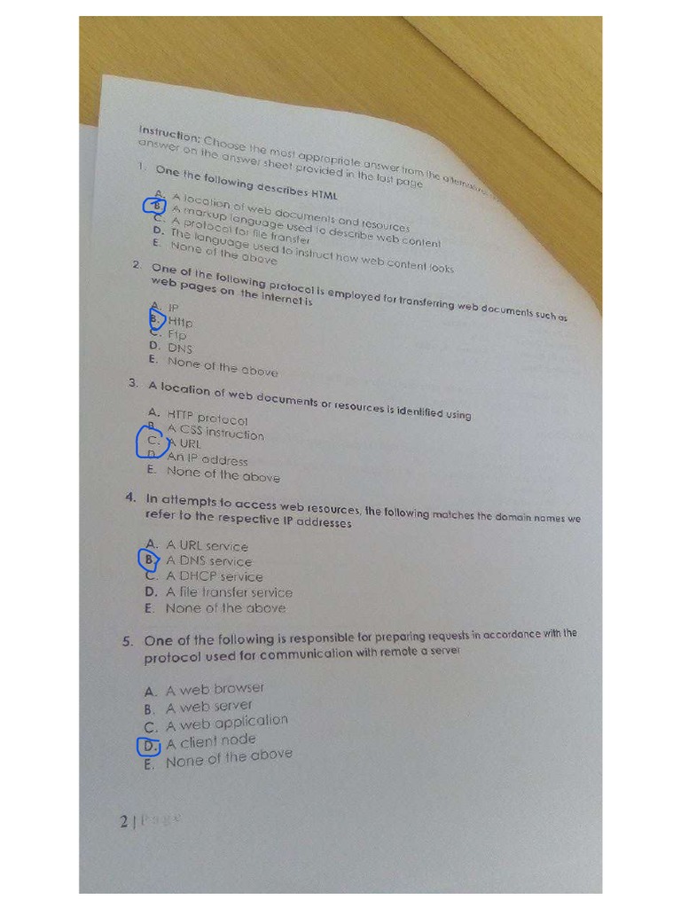 CBE Questions and Answers | PDF