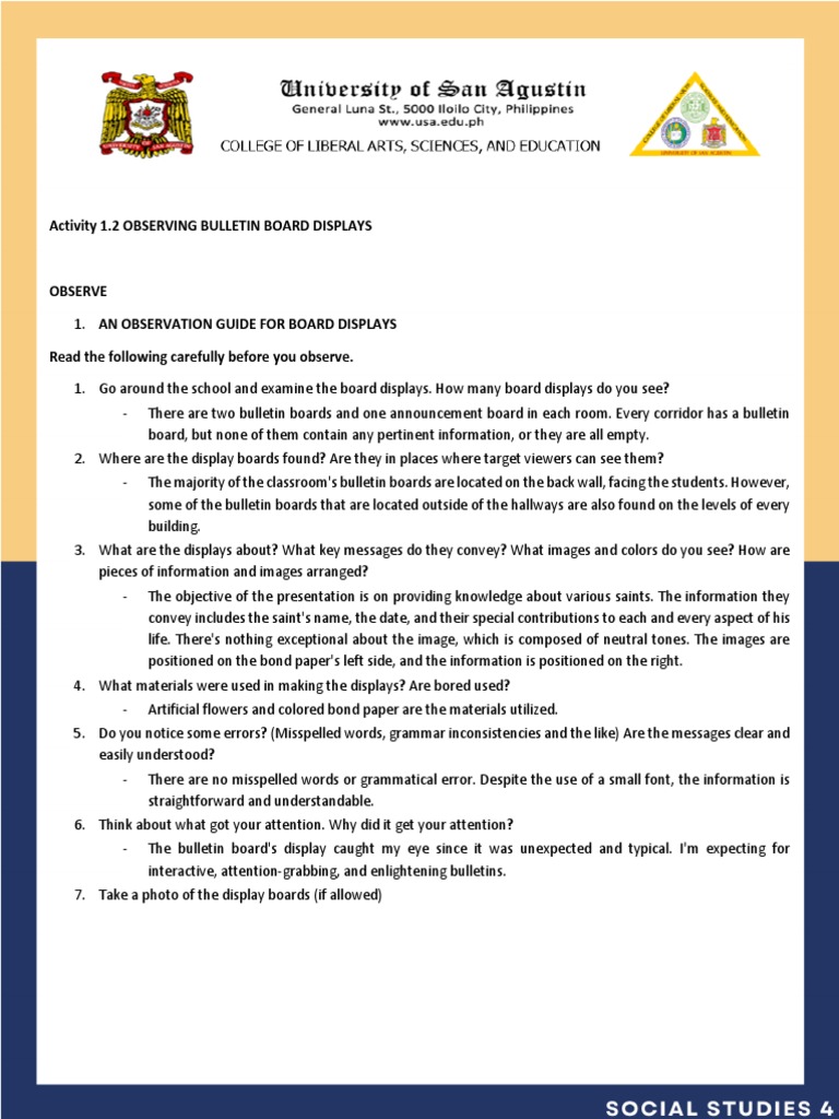 Promoting Unity Through Effective Bulletin Board Design | PDF | Online ...