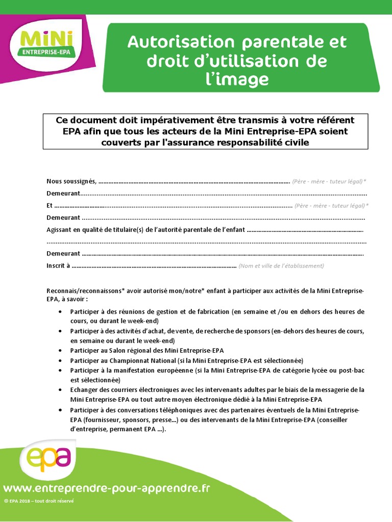 Autorisation Parentale | PDF