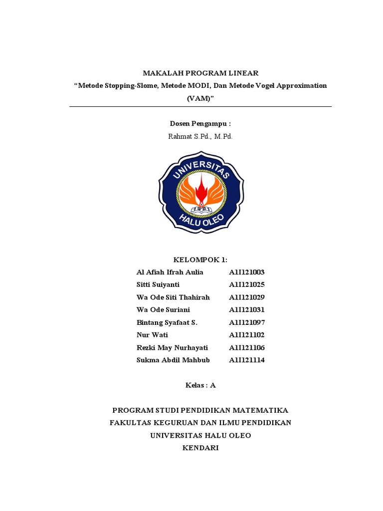 Kelompok 1 Makalah Program Linear | PDF
