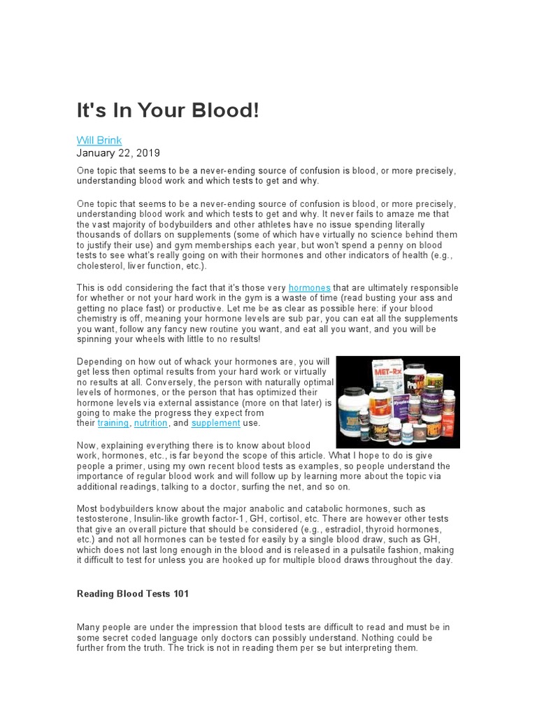 Blood Test | PDF