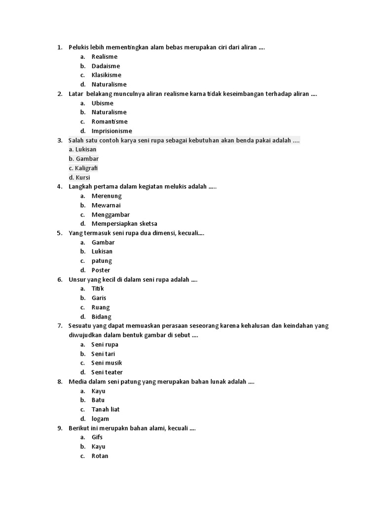 Salah Satu Contoh Karya Seni Rupa Sebagai Kebutuhan Akan Benda Pakai ...