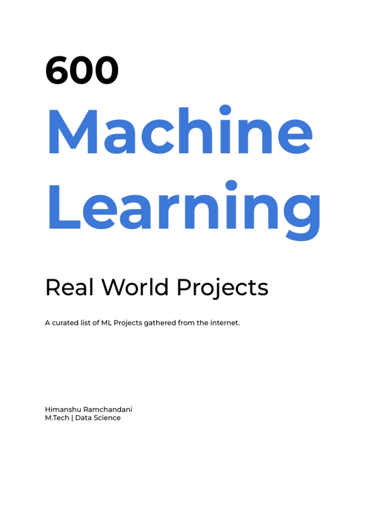 Machine Learning: Real World Projects | PDF | Games & Activities | Computers