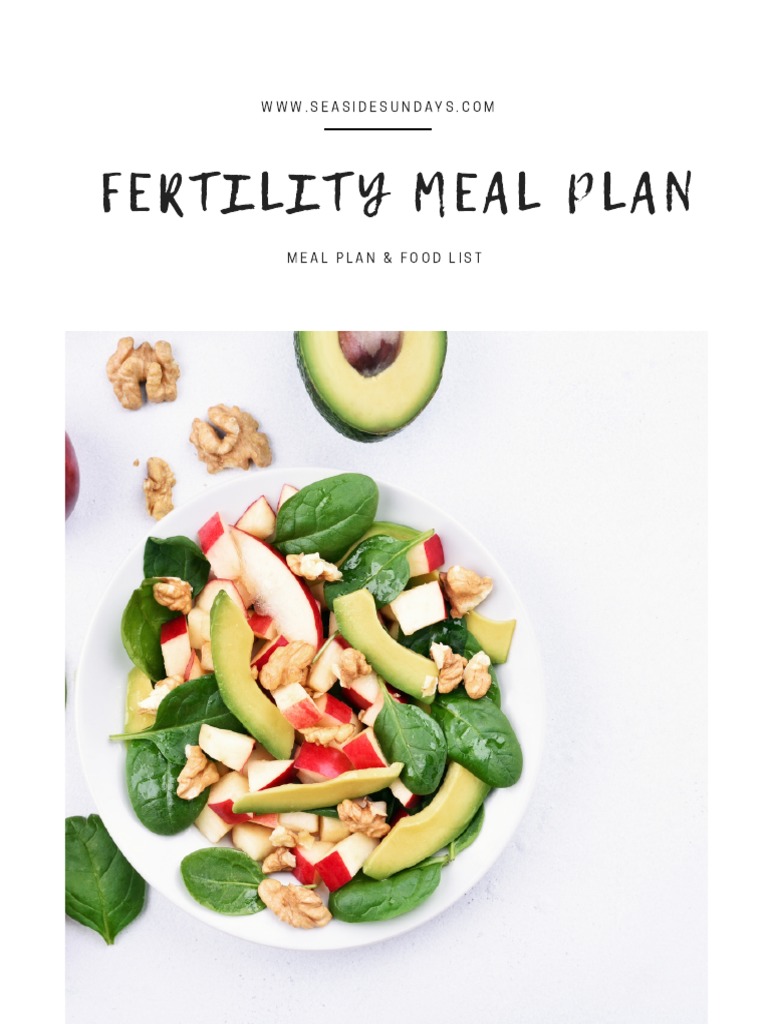 Fertility Meal Plan | Download Free PDF | Salad | Meal