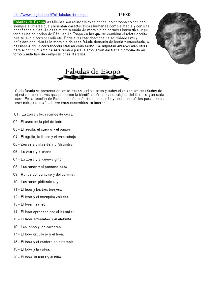 Fabulas De Esopo Pdf