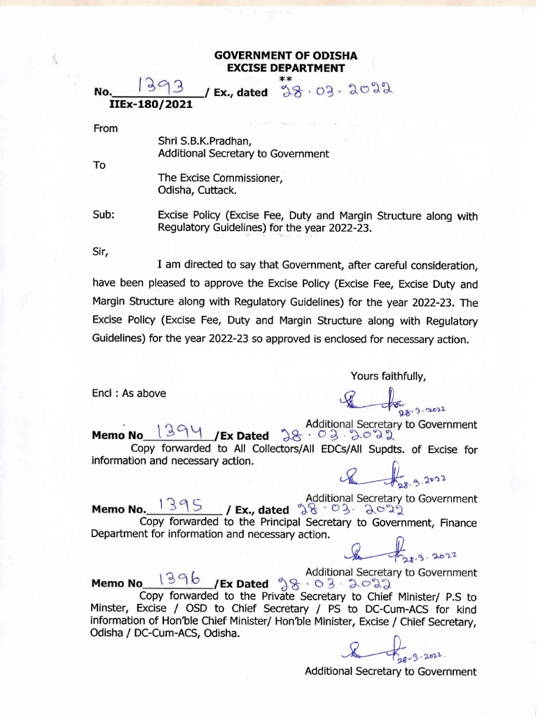 Odisha Excise-Policy-2022-23 | PDF | Alcoholic Drinks | Drink