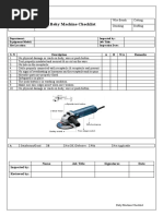 Grinding Machine Check List | PDF